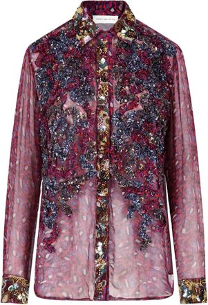 Dries Van Noten Hemd Mit Pailletten
