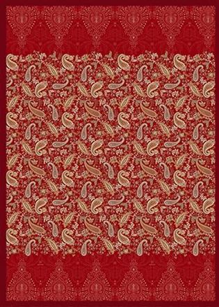Bassetti MONNALISA Plaid aus 100% Baumwolle in der Farbe Rot R1, Maße: 240x250 cm - 9333456