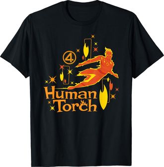 MARVEL Fantastic Four: First Steps Retro Human Torch T-Shirt