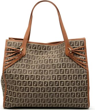 Fendi Shopper - Zucchino Canvas Tote - Gr. unisize - in Braun - für Damen