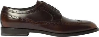Manolo Blahnik Homme, Chaussures, Brun, Taille: 42 EU Chaussure &agrave; lacets en cuir