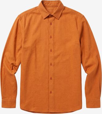 Knowledge Cotton Apparel Herren vegan Hemd Dune Regular Aus Flanell Farbe Golden Oak