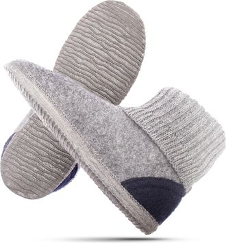 Giesswein H&uuml;ttenschuhe Kramsach Adults - Warme Filz-Hausschuhe f&uuml;r Damen & Herren, rutschfeste Pantoffeln, High-Slippers, Geschlossen