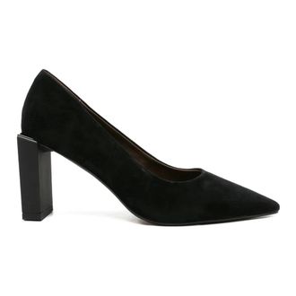 Sergio Moretti Pumps mit Blockabsatz und spitzer Kappe - - Shoes - Damen - Schwarzk - 39 EU
