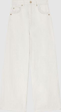 Ganni Jean White Denim Lari Bright White