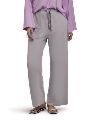 Falke Damen Hose Loungewear Wide Trousers W Spa Modal Baumwolle bequem l&auml;ssig komfortabel weich 1 St&uuml;ck, Grau Fume 3355, S