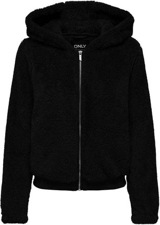 Only Newanna Jacke f&uuml;r Damen, Teddy-Stoff (Schwarz)