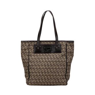 Fendi Pre-owned Sac Cabas Logo Imprim&eacute; - Femme - Pre-owned - Brun - Taille: ONE Size