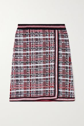 Thom Browne Karierter Rock Aus Jacquard Aus Einer Baumwollmischung - Rot
