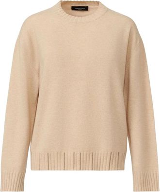Fabiana Filippi Femme, Pulls, Beige, Taille: 44 FR Pull Beige avec Détail Diamant