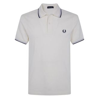 Fred Perry Polo-Shirt mit Kontraststreifen - - Tops - Herren - Wei&szlig; - L