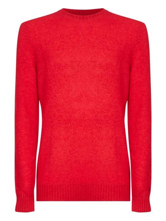 MC2 Saint Barth pull nervur&eacute; &agrave; logo brod&eacute; - Rouge