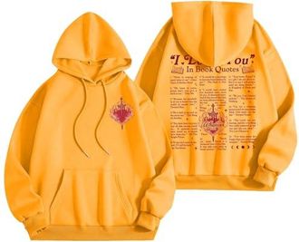 Generic Sweat &agrave; capuche &agrave; manches longues pour la Saint-Valentin 2026 pour femme (2), jaune, XXL