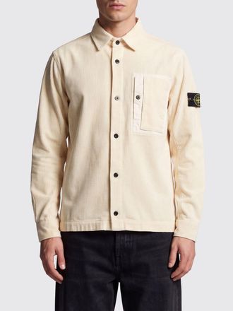 Stone Island Surchemise en velours avec logo Compass