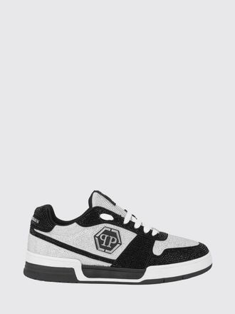 Philipp Plein Baskets P-Force en cuir avec monogramme et cristaux