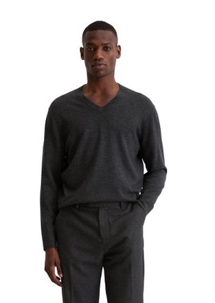 Marc O'Polo V-Ausschnitt-Pullover aus weicher Merinowolle