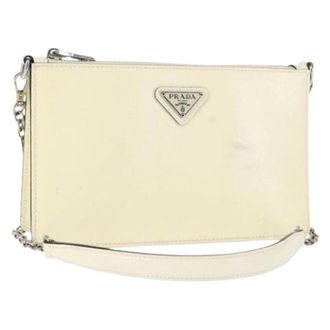 Prada Pre-owned Vintage Leder Clutch - - Pre-owned - Damen - Wei&szlig; - ONE SIZE