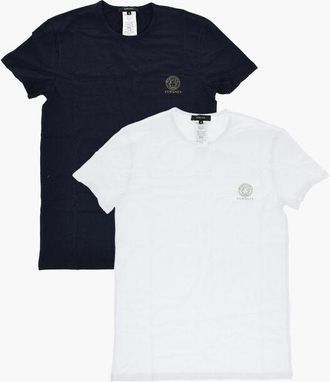 Versace UNDERWEAR 2-Pack Stretch Cotton T-Shirts Solid Color size M