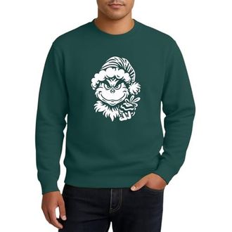 Generic Le Grinch Pull De Noel Homme Famille Moche Costume The Sweater Deguisement 2025 Sweats Vetement Ugly zippé Pyjama col Rond Noel Enfant Sweatshirts Swe