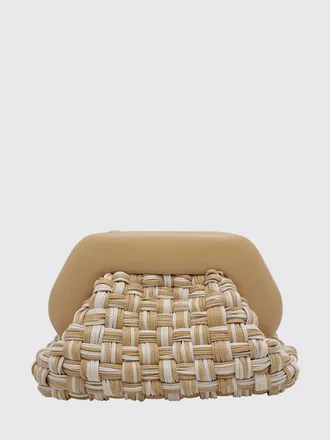 Themoir&egrave; Bios Zweifarbige Clutch aus geflochtenem veganem Leder mit Magnetverschluss