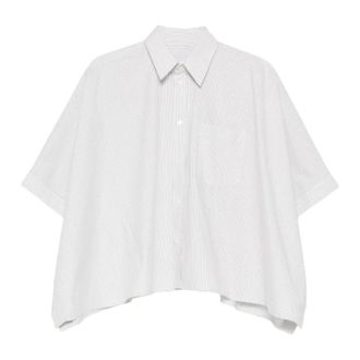 Maison Margiela Striped Shirt - - Blouses & Shirts - Damen - Wei&szlig; - S