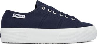 Superga Sneakers aus Stoff Superga Platform Leggera S2142ZW Dunkelblau