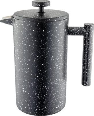 Café Olé CFD Cafetière, 1 Liter, 3 Tassen, doppelwandige Edelstahl-Kaffeemaschine, schwarzes Granitfinish