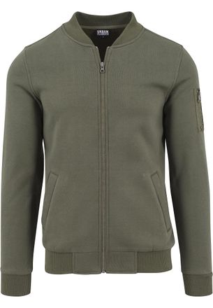 Urban Classics Herren Jacke Sweat Bomber Jacket, Gr. Medium, Gr&uuml;n (Olive 176)
