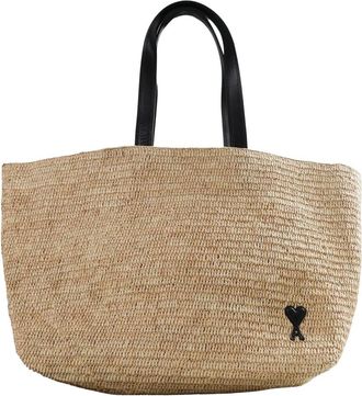 Ami Femme, Sacs, Beige, Taille: ONE Size De Coeur Tote Bag
