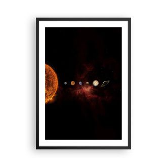 Arttor Wandposter Art Prints 50x70cm Poster Schwarzrahmen Sonnensystem Planeten Kosmos K&uuml;che Wanddeko Bild Wand Kunstdruck Deko Wandbilder Dekoration Wohnzim