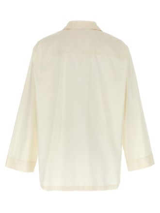 Jil Sander Logo-Embroidered Cotton Poplin Shirt - Cream