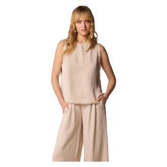 Kocca Femme, Tops, Beige, Taille: 42 FR Hauts Chics Sans Manches