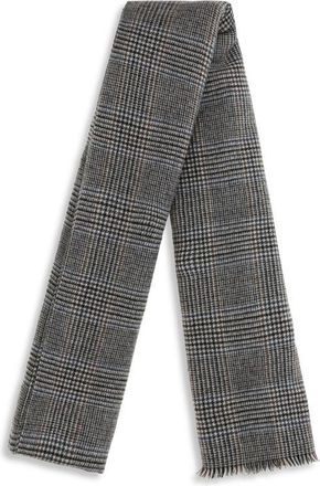 Brunello Cucinelli Cashmere Check Scarf - Gray