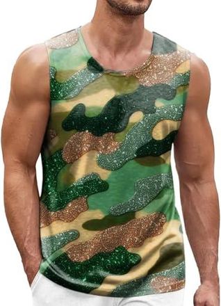 Generic Gilet de sport ray&eacute; pour homme d&eacute;contract&eacute; tendance &agrave; rayures avec blocage des couleurs, coupe ample, d&eacute;bardeur de sport et de fitness, noir fonc&eacute;, 6X