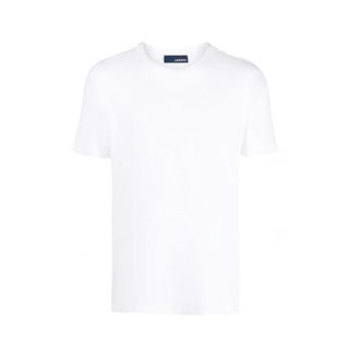 Lardini Rundhals-T-Shirt mit kurzen &Auml;rmeln - - Tops - Herren - Wei&szlig; - 3XL
