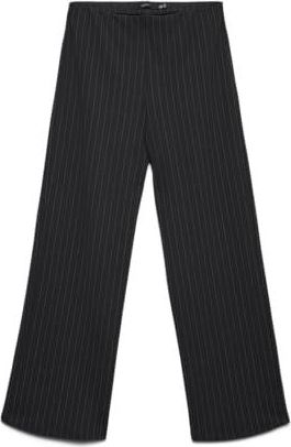 Vero Moda Vmberlin My MW Wide Print Pant Noos Pantalon, Obsidienne, XS / 32L Femmes