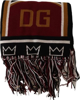 Dolce & Gabbana Homme, Accessoires, Multicolore, Taille: ONE Size DG King Wool Scarf