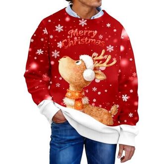 Generic Sweatshirt Marron Homme Hiver Manche Luxe Moumoute Epais Imprim&eacute; Ray&eacute; Mariniere Saint Lin Italien Unisex Bicolore Routier Pomme Graphique Porter Japon