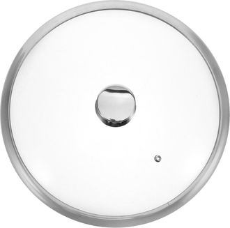 Holibanna Glasdeckel F&uuml;r T&ouml;pfe Und Pfannen 34 Cm Topfdeckel Aus Geh&auml;rtetem Glas Geeignet F&uuml;r So&szlig;ent&ouml;pfe Und Bratpfannen Silber