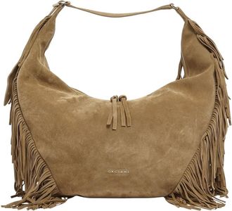 Orciani Femme, Sacs, Brun, Taille: ONE Size Hobo Peach Fringe