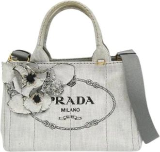 Prada Pre-owned Sac &agrave; main avec corsage fleuri - Femme - Pre-owned - Blanc - Taille: ONE Size