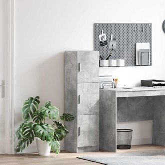 vidaXL Graues Sideboard Beton Grau Spanplatte Gro&szlig; Sideboard vidaXL950379