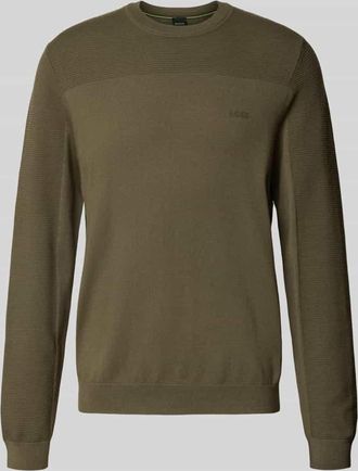 HUGO BOSS Pullover mit Logo-Schriftzug