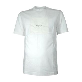 HUGO BOSS Homme, Tops, Blanc, Taille: M T-shirt en coton moderne