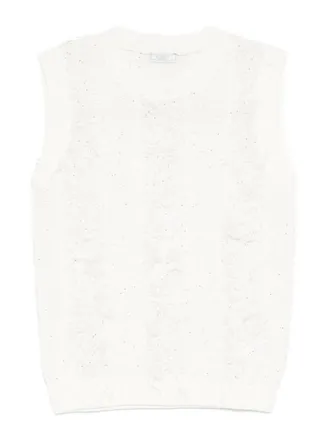 PESERICO Pull Col Rond - Blanc