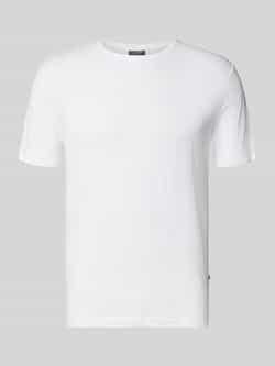 Olymp Level 5 T-Shirt aus Leinen-Elasthan-Mix mit Rundhalsausschnitt