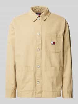 Tommy Jeans Regular Fit Hemdjacke mit aufgesetzten Taschen