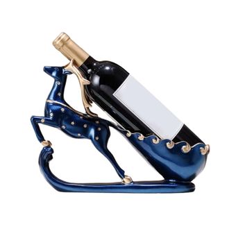 Generic Hirsch-Weinflaschenhalter: Rentier, der an einem Wagen zieht, Dekoration f&uuml;r einzelne Weinflaschen, verleiht Ihrer festlichen Atmosph&auml;re. Weinflaschen