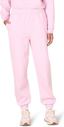 Amazon Essentials Damen Entspannte Jogginghose Mit Hoher Taille (In Übergröße Erhältlich), Pastellrosa, XL