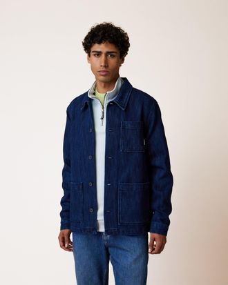 Faguo Veste en coton denim brut